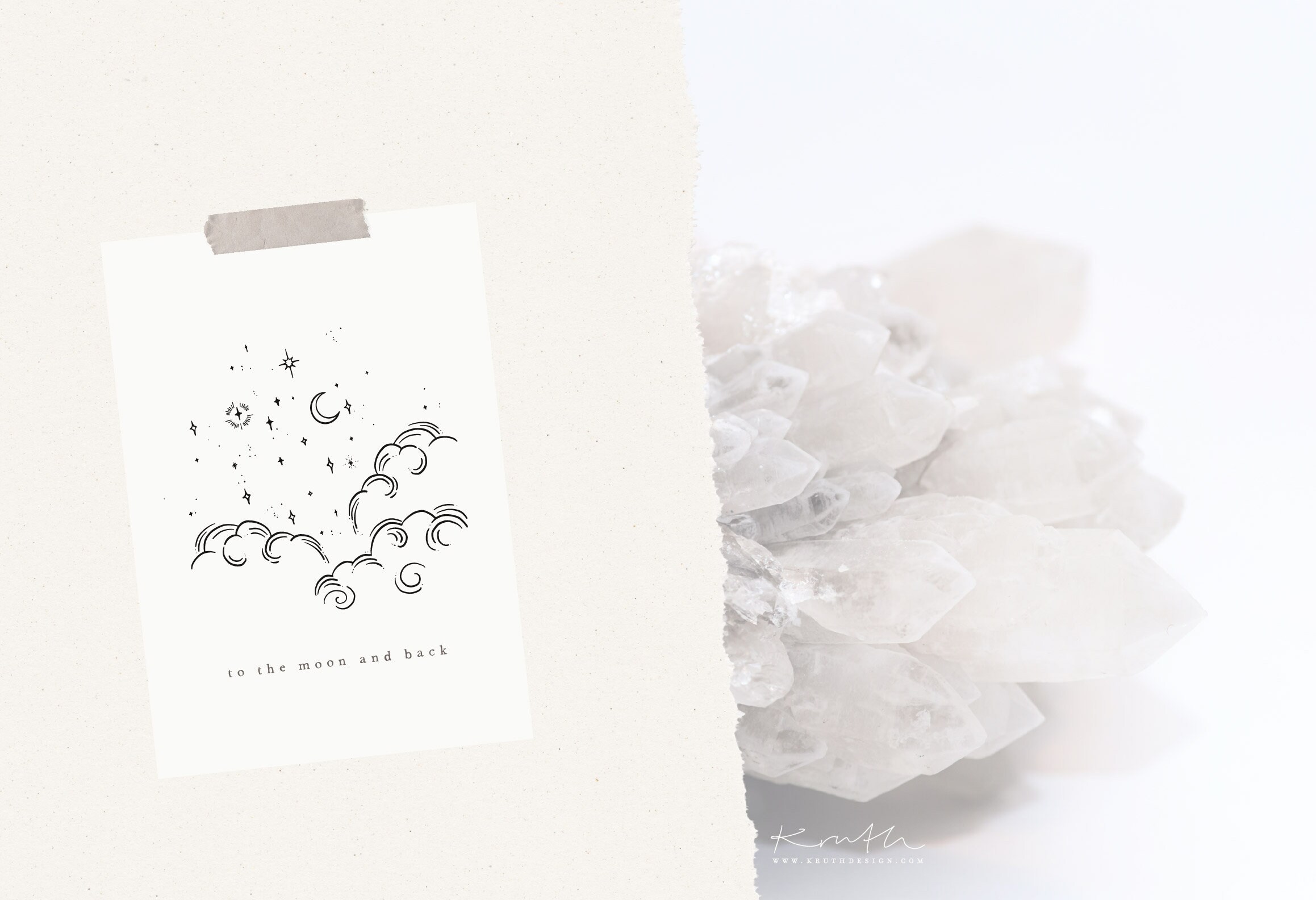 MOON SKY CLIPART / Hand Drawn Galaxy Png Sketch Illustration - Etsy