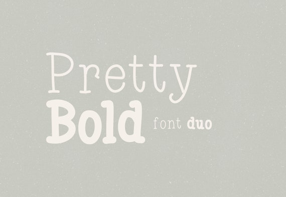 FONT DUO BUNDLE / Handwritten Font for Logo Wedding Kids - Etsy