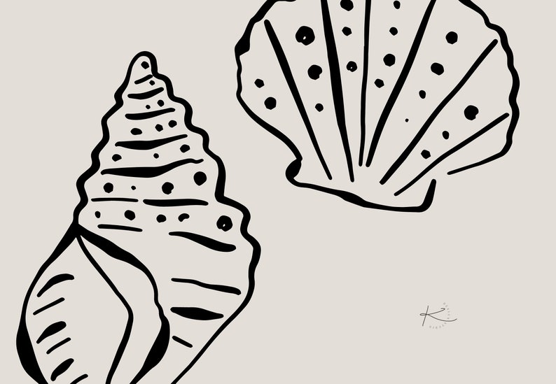 SHELL SUMMER BUNDLE / Svg Png Vector Bundle Hand Drawn Sketches Shells ...