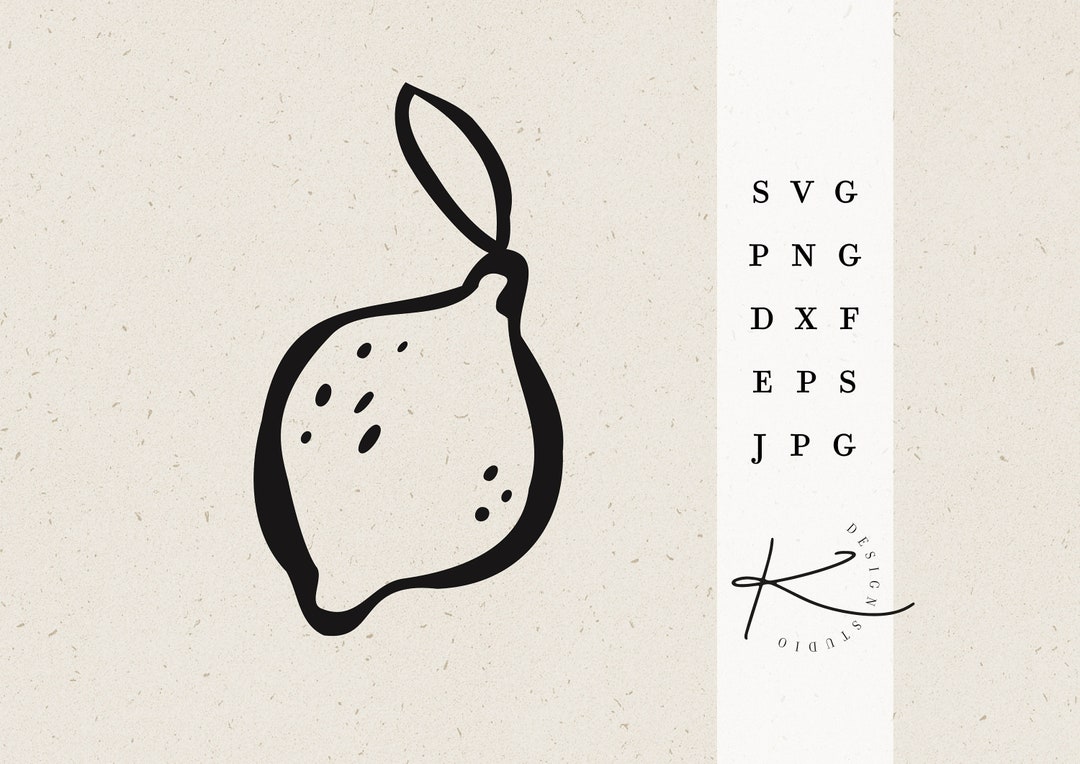 LEMON CUT FILE / Svg Png Dxf Jpg Eps File Bundle for Cricut and ...
