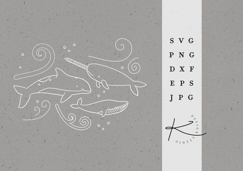 WHALE DOLPHIN PLOTTER FILE / Svg Png Dxf Jpg Eps File Bundle for ...