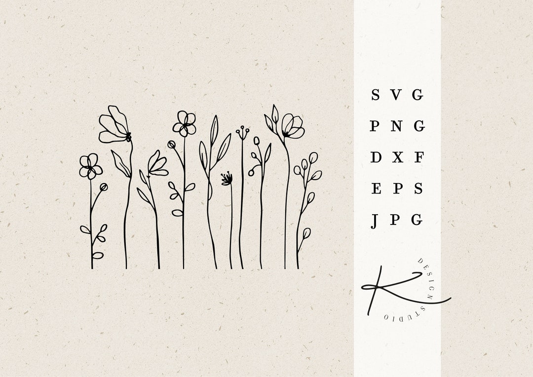WILDFLOWER PLOTTERDATEI / svg png dxf jpg eps file bundle for plotter ...