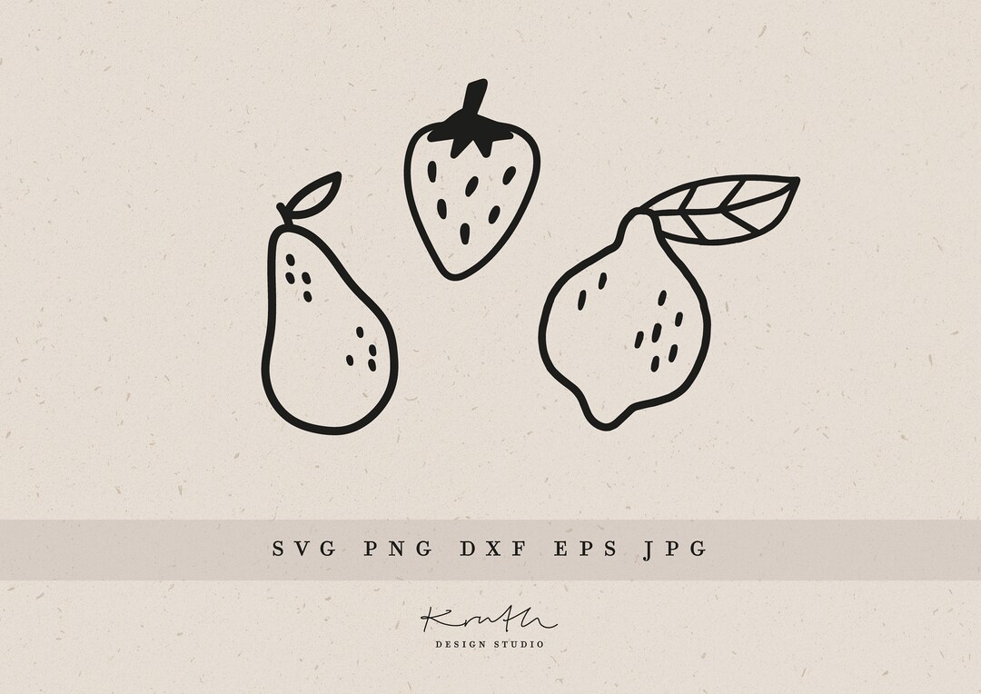 FRUITS PLOTTER FILE / Svg Png Dxf Jpg Eps File Bundle for Plotter File ...