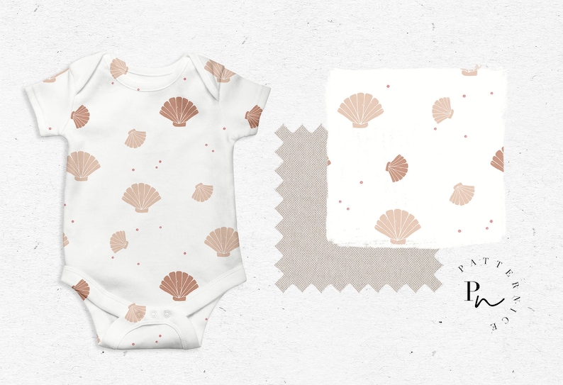 PATTERN SHELL SUMMER / Hand Drawn Seamless Kids Pattern for | Etsy
