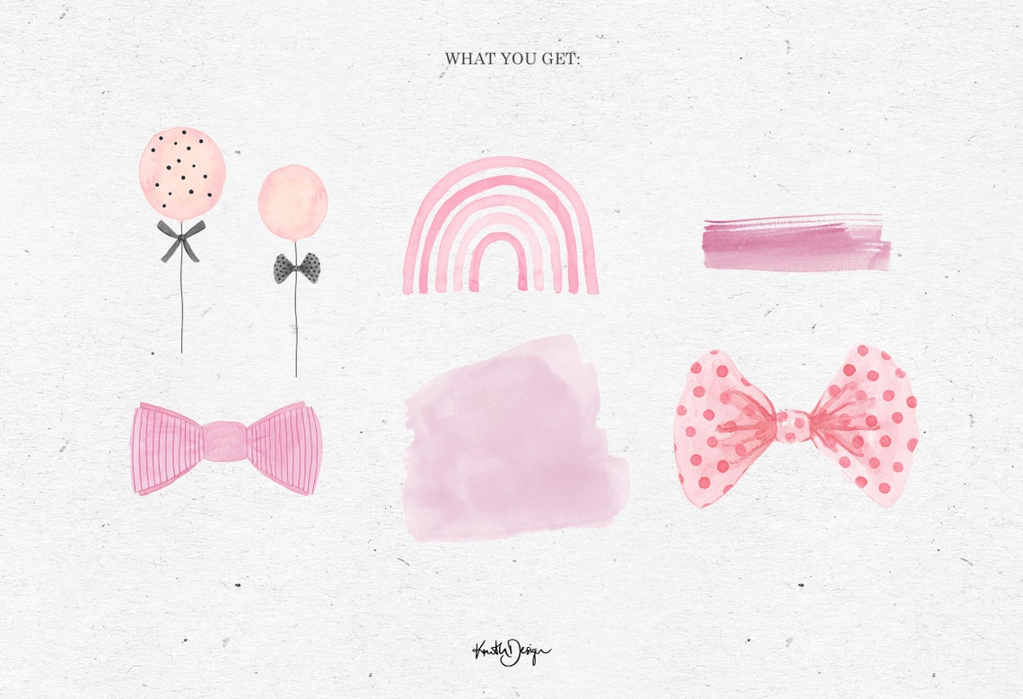 BUNDLE BABY CLIPART / Hand Drawn Watercolor Rainbow Cloud Png | Etsy