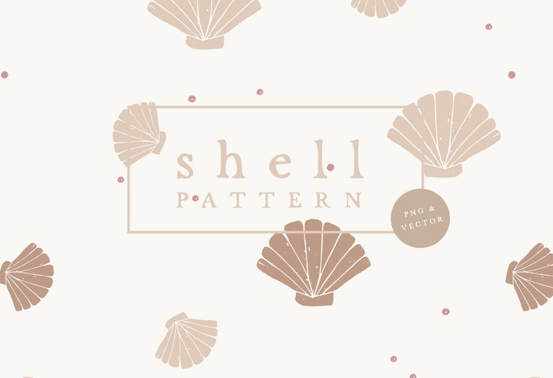PATTERN SHELL SUMMER / Hand Drawn Seamless Kids Pattern for | Etsy