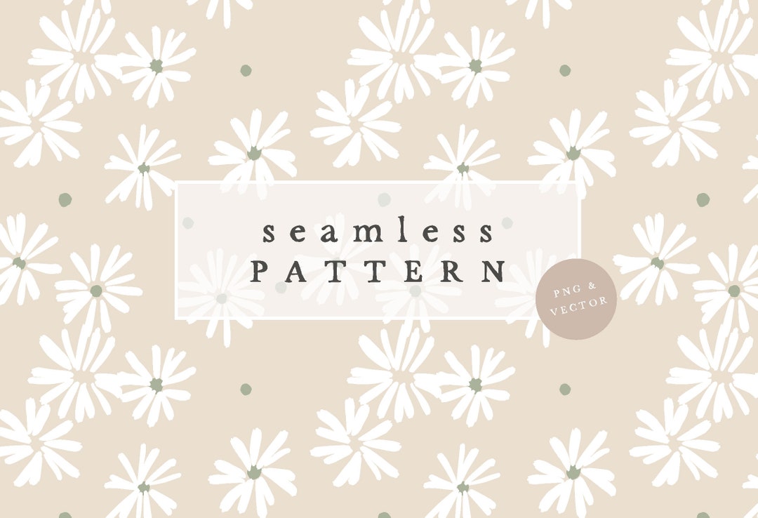 SEAMLESS PATTERN FLOWER / Hand Drawn Seamless Kids Pattern for Graphic ...
