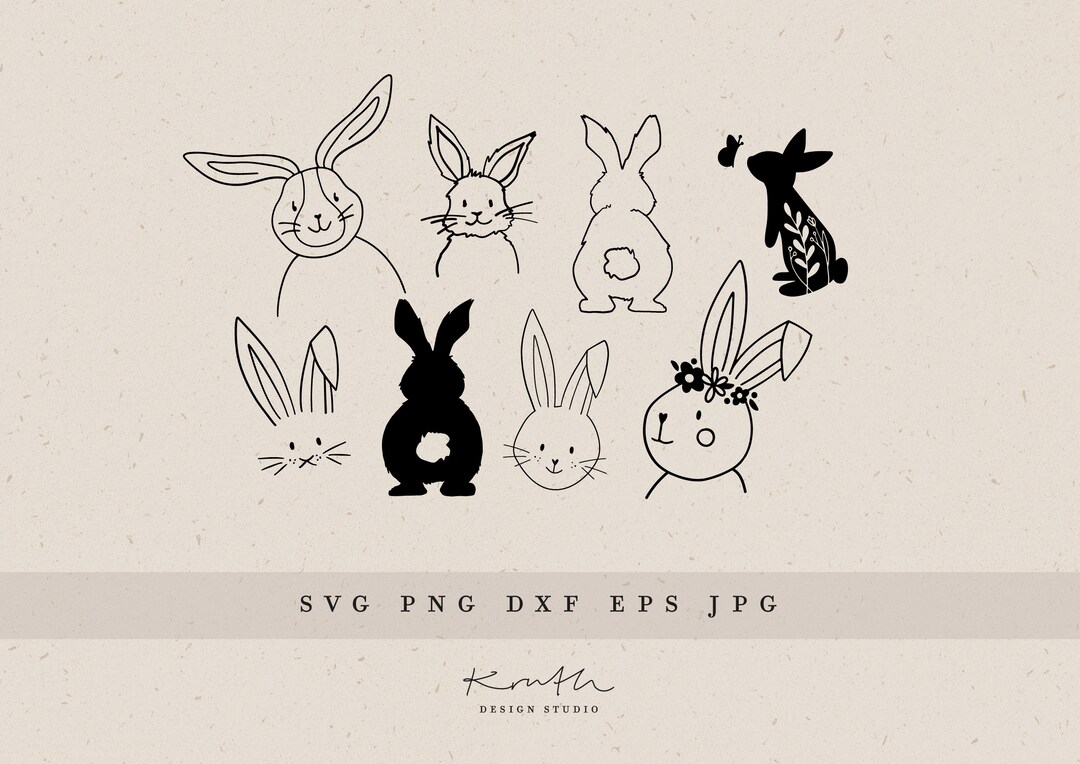 PLOTTERDATEI HASE SET / svg png dxf jpg eps file bundle for plotter ...