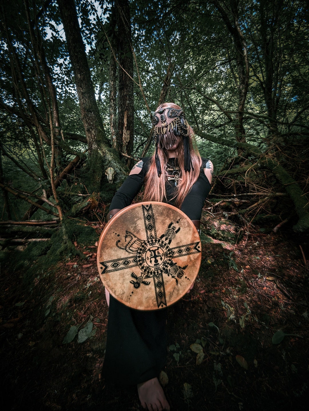 14'' Shamanic Inca Medicine Drum - Etsy