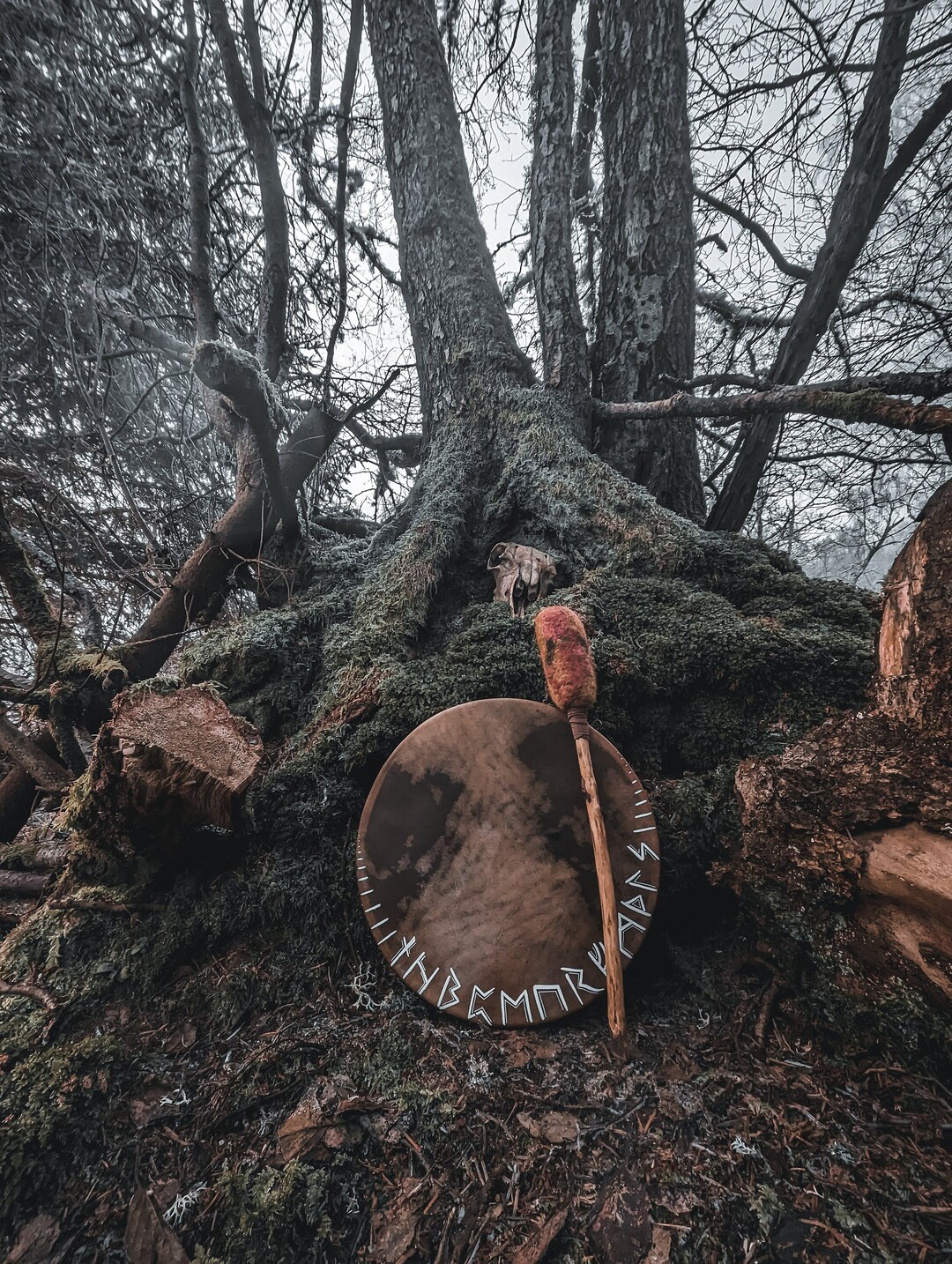 Shamanic Viking Rune Medicine Drum - Etsy