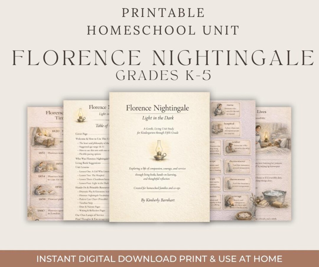 Florence Nightingale Unit Study | Printable Homeschool History ...