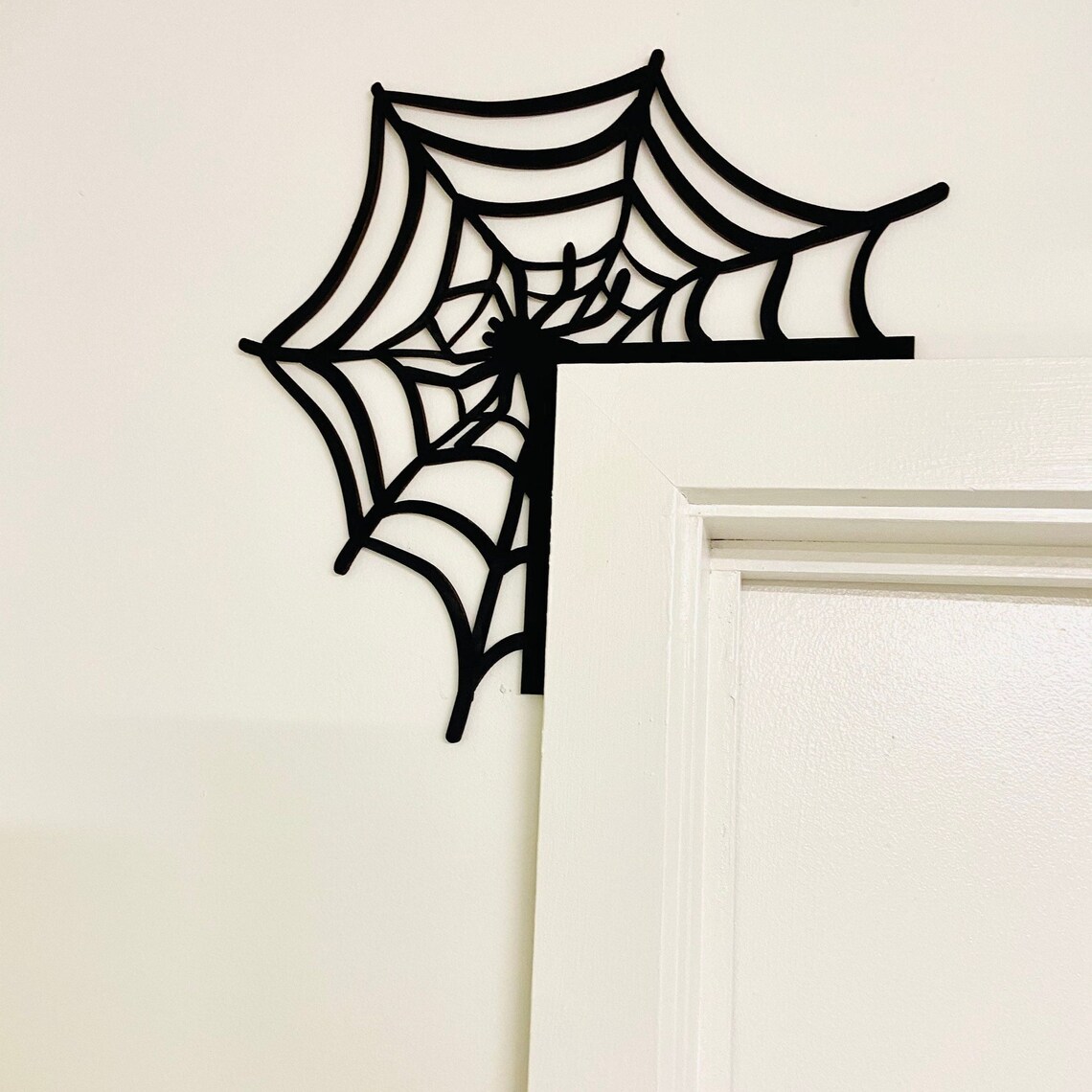 Spider in Spiderweb Door Trim Art Spider Web Art - Etsy