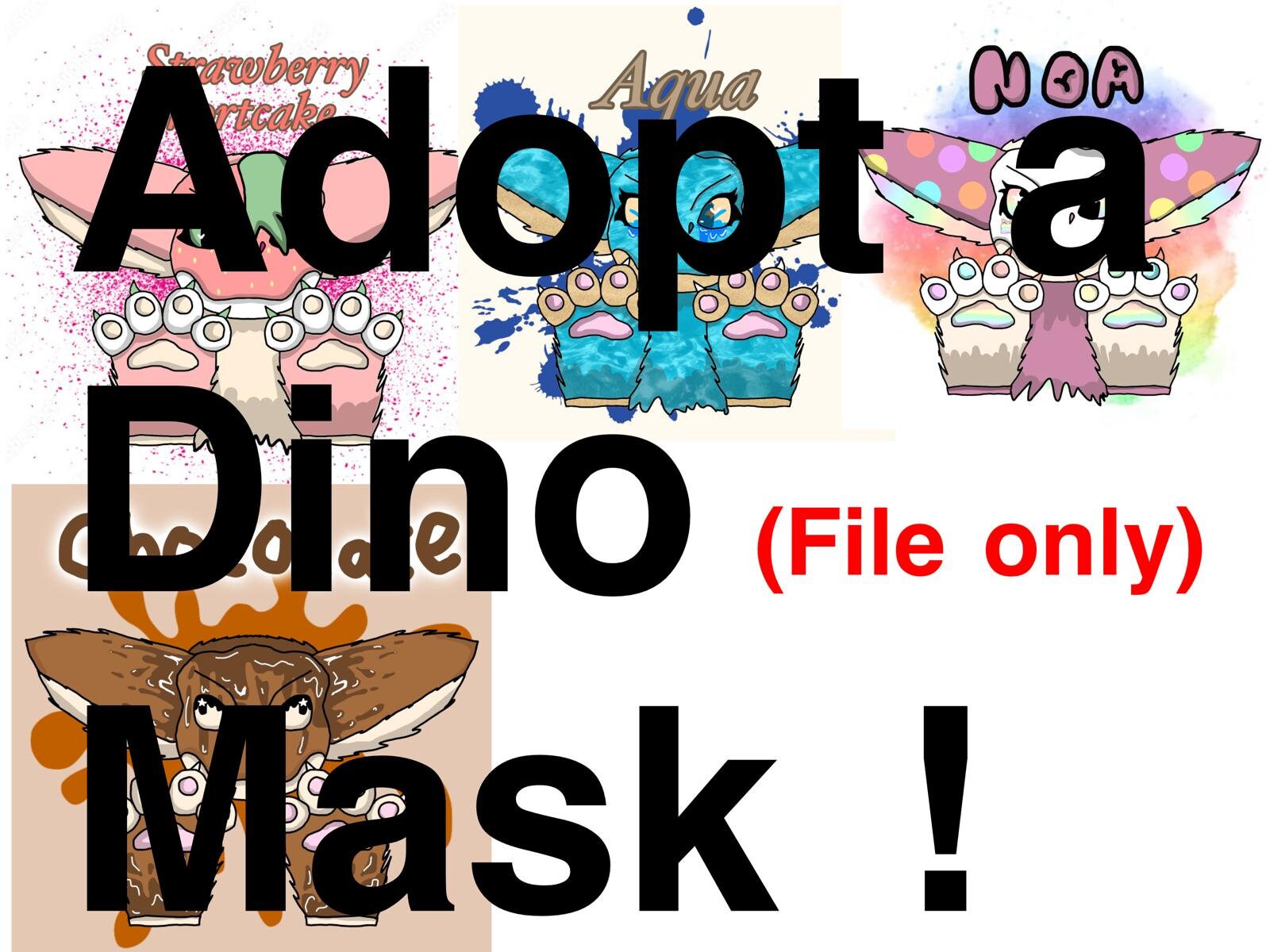 Dino Mask Adopt noa Nothing Will Be Delivered to Your House Its a Only ...
