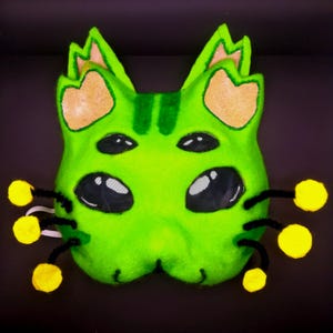 Handmade Gnarpy Alien Cat Therian Furry Mask Colourful Cosplay - Etsy UK