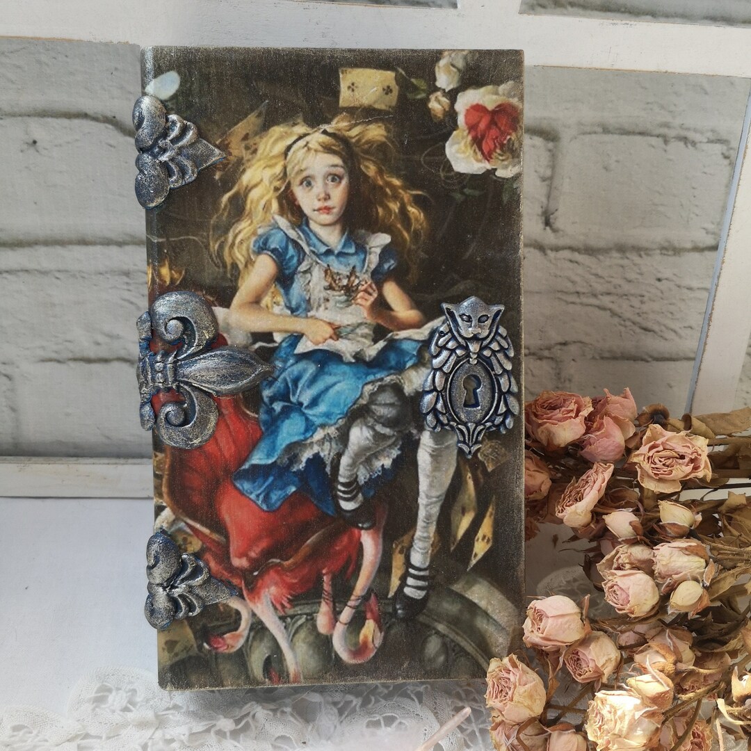 Alice in Wonderland Box With Lock. Alice Gift. Alice's Adventures Fan ...