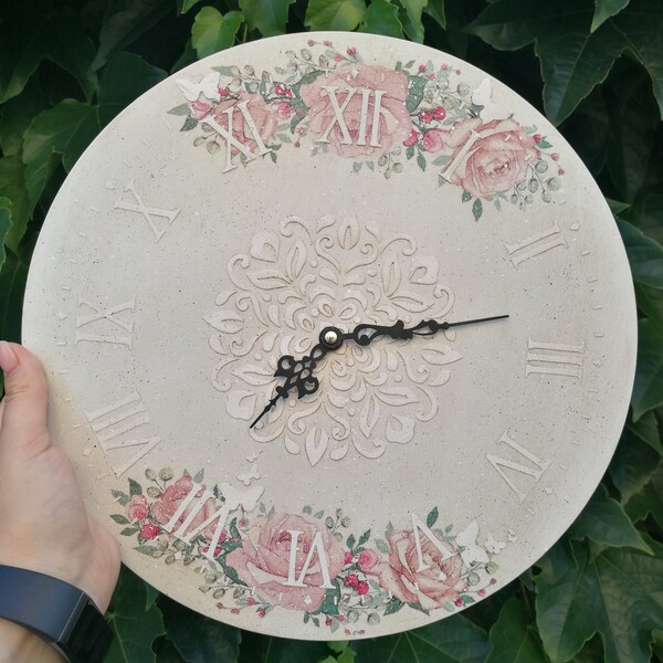 Decoupage Clock - Etsy