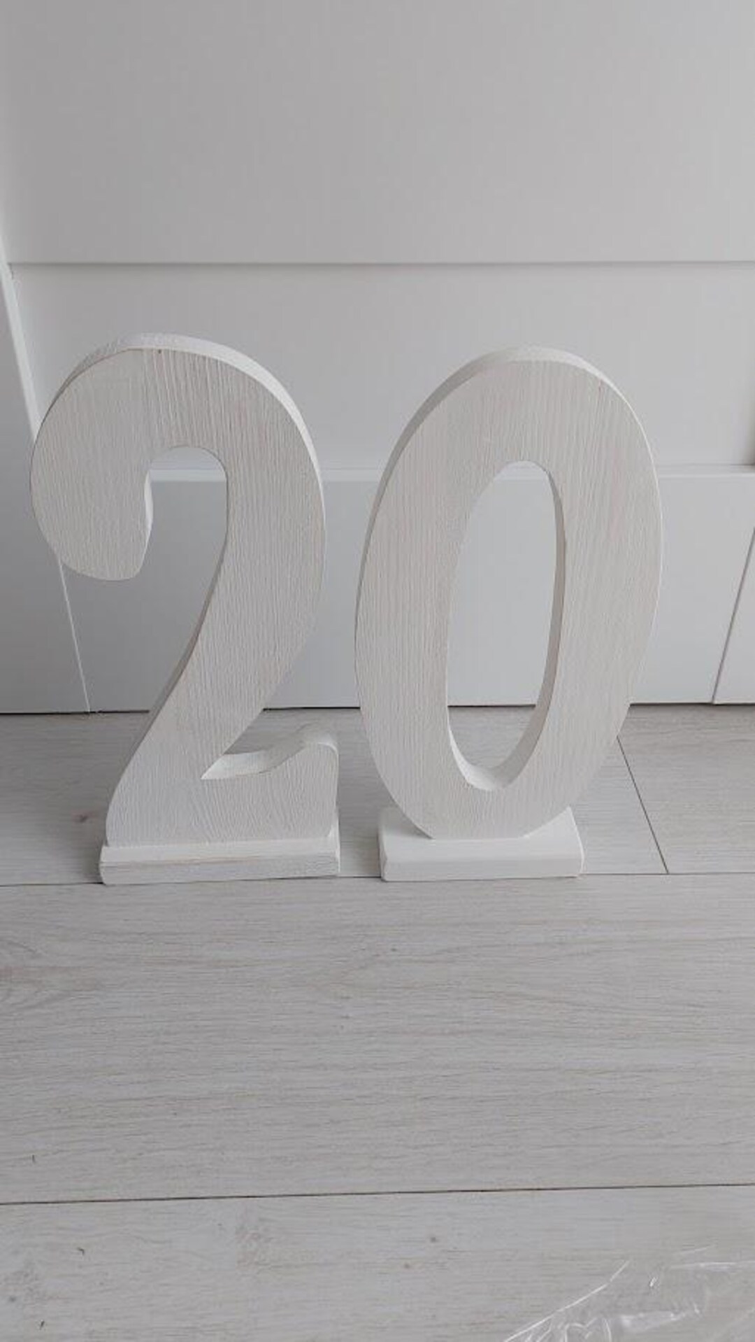 Wooden Digits 1 2 3 4 5 6 7 8 9 0 Standing Numbers Signs Baby Toddler ...