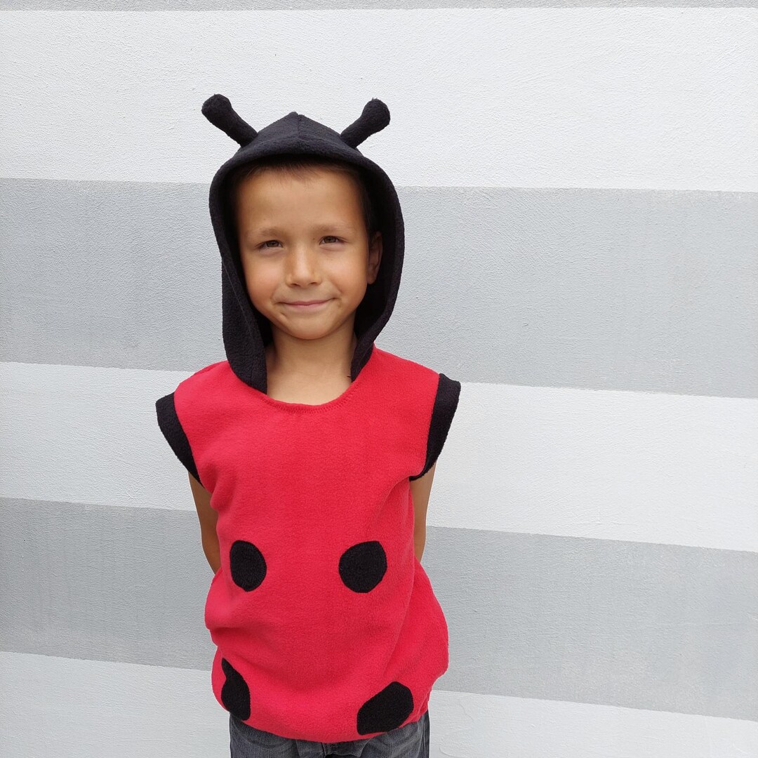 Ladybug Ladybird Costume Kids Hooded Vest Outfit Suit Overall Hat ...