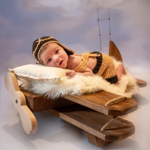 Newborn Wooden Plane Photography Aviation Wood Airplane Propeller ...