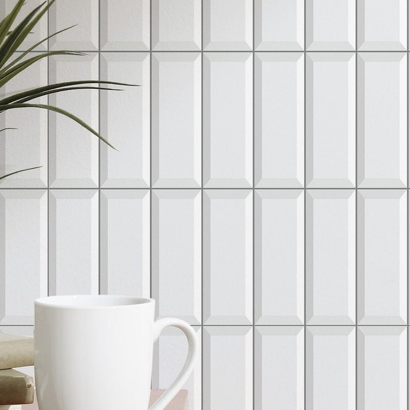 White Tile Wallpaper - Etsy