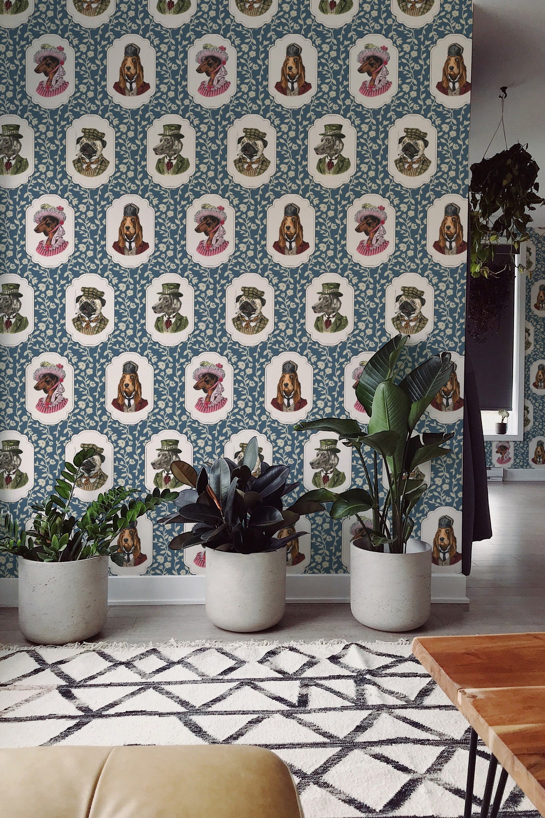 Classy Dog Wallpaper - Peel and Stick Wallpaper or Non Pasted Wallpaper ...