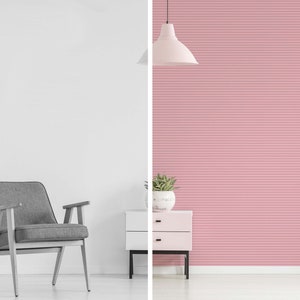 Pink Stripe Peel and Stick Wallpaper / Striped Removable - Etsy