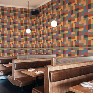 Bold Geometric Wallpaper - Peel and Stick Wallpaper or Non Pasted ...