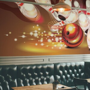 Bowling Strike Wallpaper Mural: Modern Motion Glow With Sparkling ...