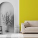 Yellow Peel and Stick Wallpaper / Solid Yellow Removable Wallpaper ...