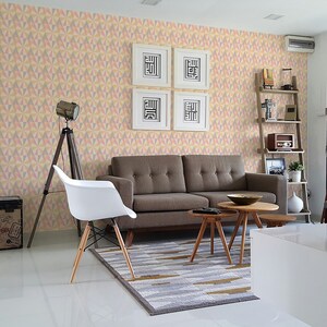 Colorful Retro Removable Wallpaper / Self-adhesive Wallpaper / Colorful ...