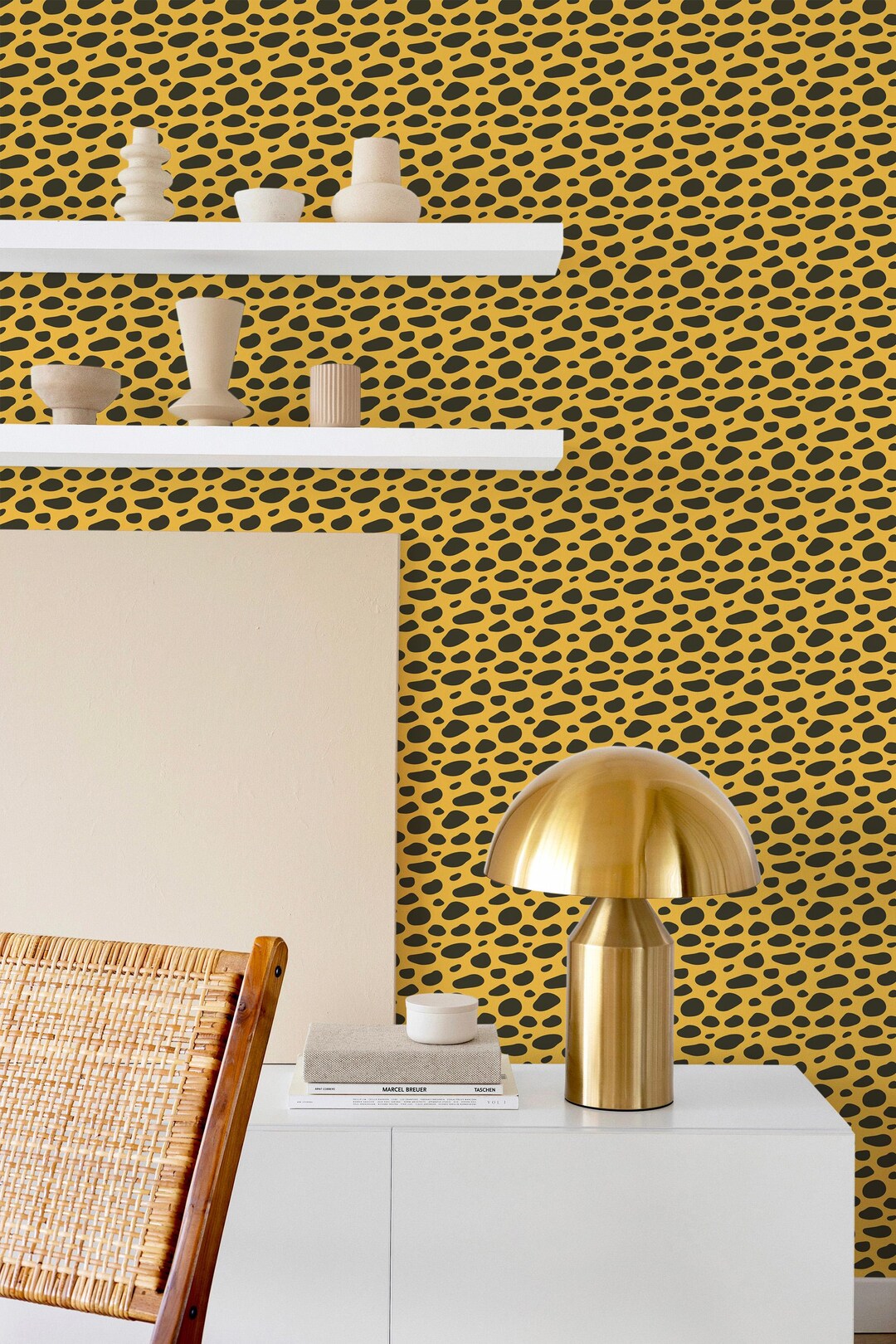 Classic Cheetah Wallpaper | Orange Animal Pattern Peel and Stick ...