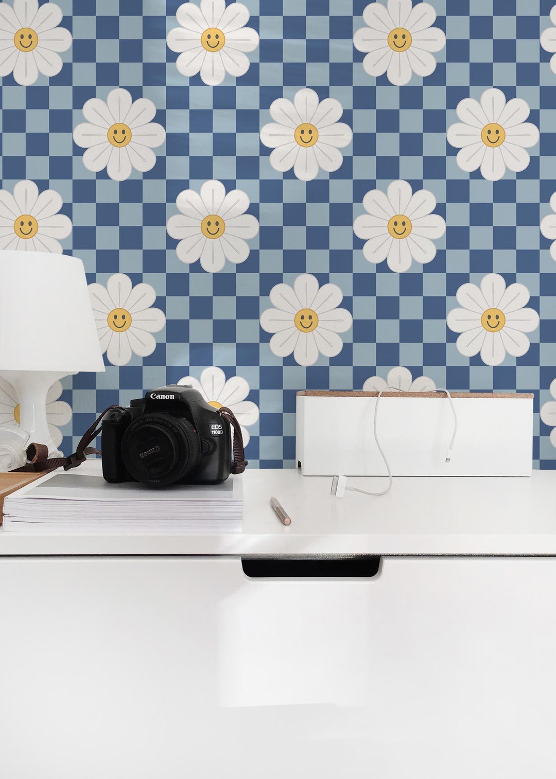 Colorful Floral Peel and Stick Wallpaper / Funky Removable Wallpaper ...