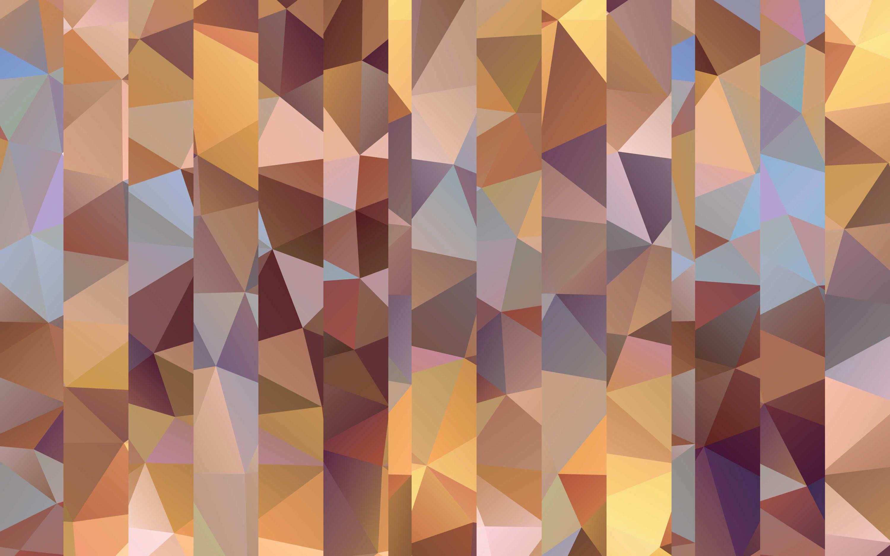 Striped Polygonal Abstraction Wallpaper Mural: Modern Prism Glow (peel ...