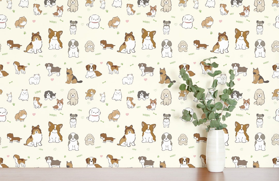 Dog Peel And Stick Wallpaper