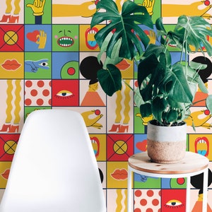 Funky Fun Wallpaper - Peel and Stick Wallpaper or Non Pasted Wallpaper ...
