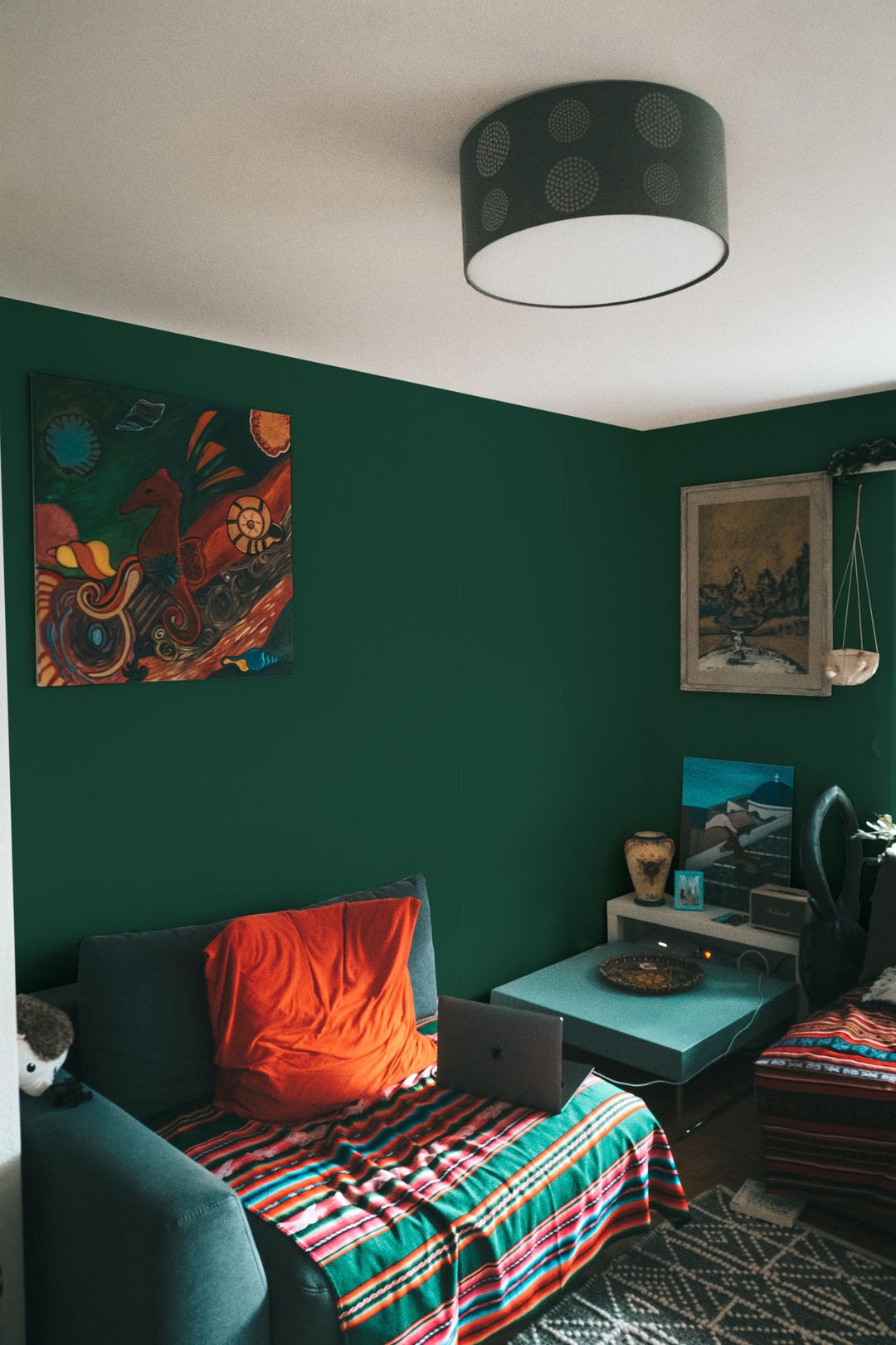 Emerald Green Solid Color Wallpaper | Dark Solid Peel and Stick ...