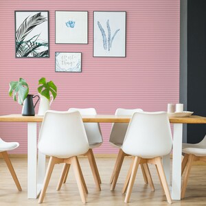 Pink Stripe Peel and Stick Wallpaper / Striped Removable Wallpaper ...