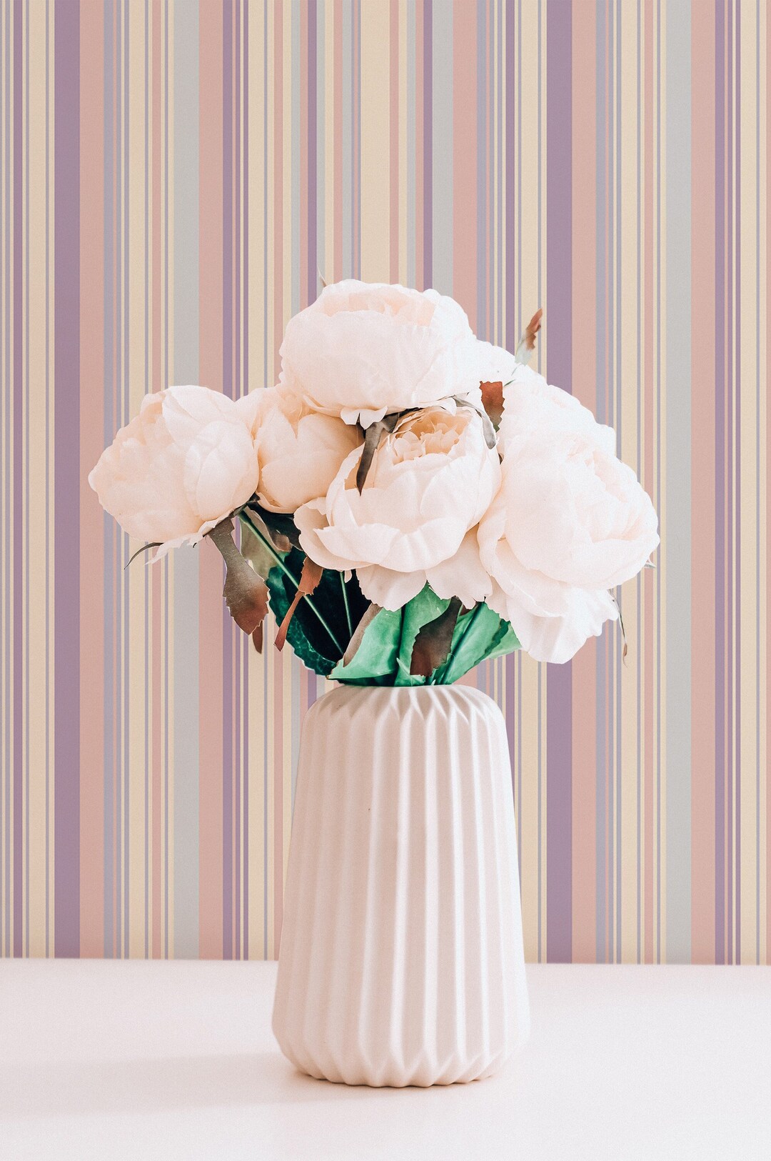 Modern Striped Wallpaper - Peel and Stick Wallpaper or Non Pasted ...