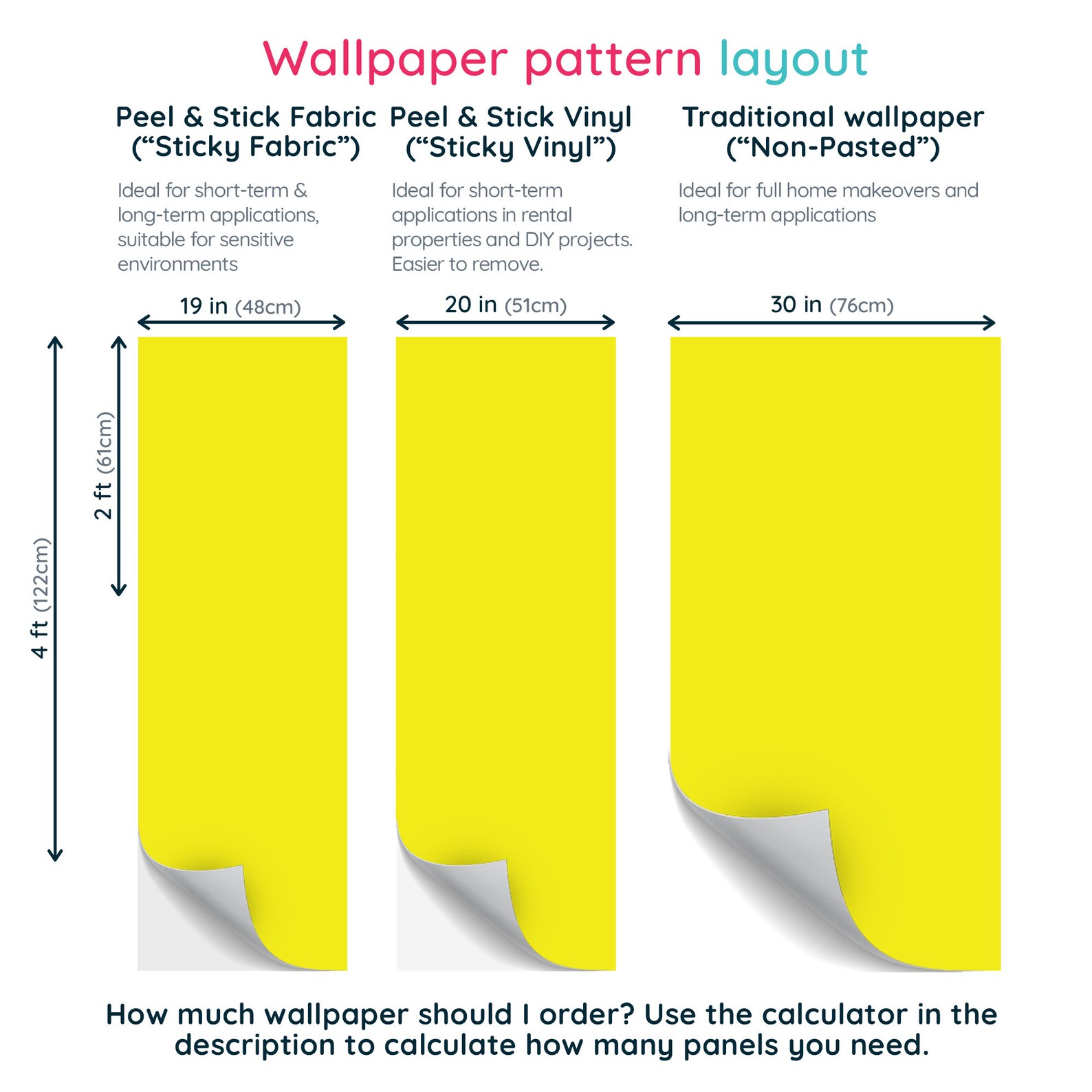 Yellow Peel and Stick Wallpaper / Solid Yellow Removable | Etsy