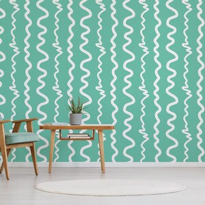 Squiggly Lines Peel and Stick Wallpaper / Squiggly Lines Removable ...