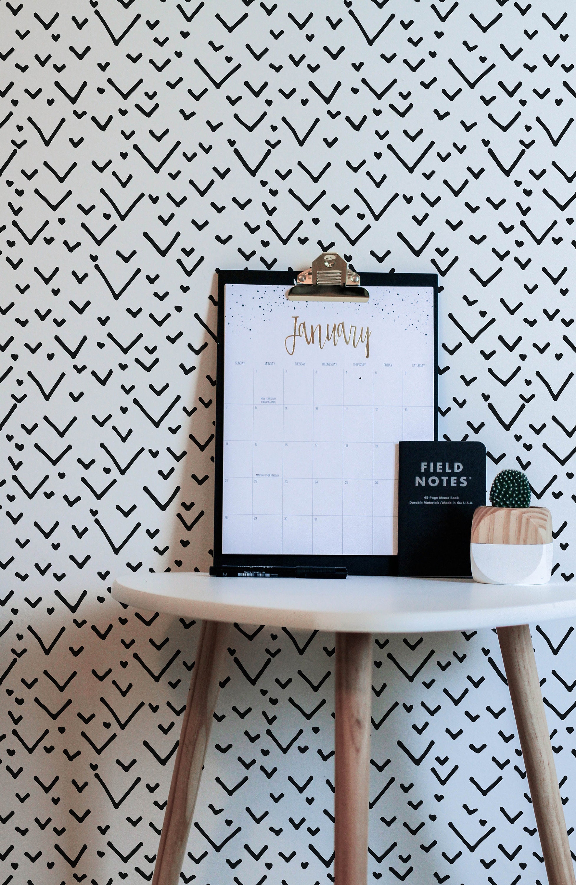 Check Mark Peel and Stick Wallpaper / Simple Removable - Etsy