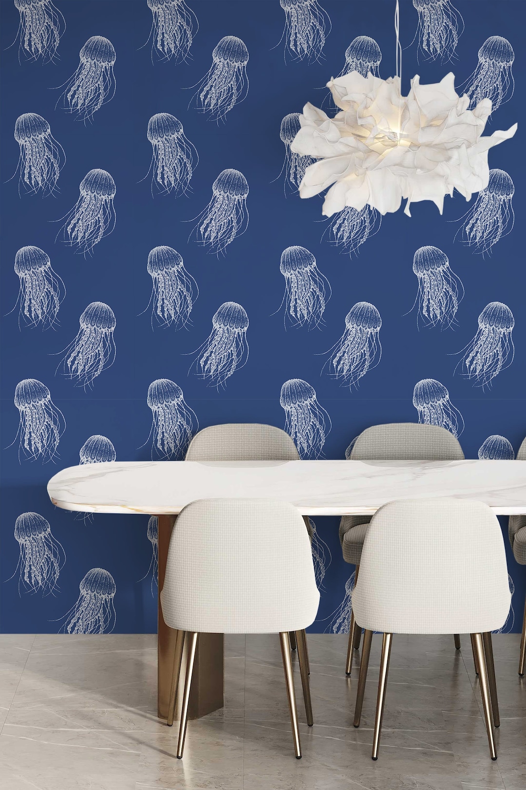Nautical Fish Wallpaper - Peel and Stick Wallpaper or Non Pasted ...
