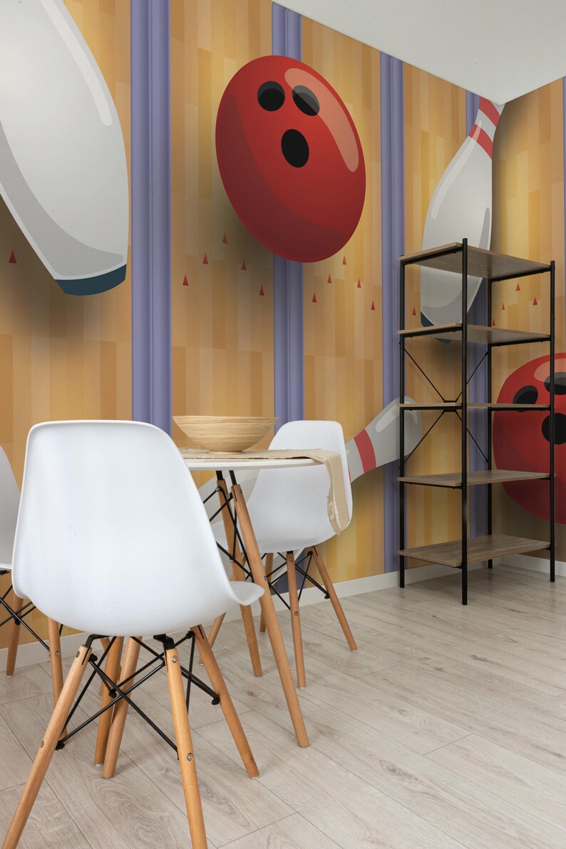 Bowling Lane Wallpaper Mural: Modern Strike-ready Sports Energy (peel ...