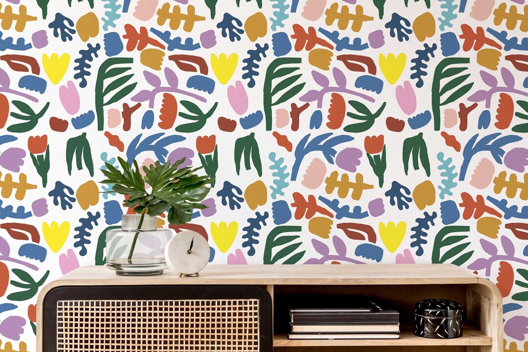 Bright Shapes Wallpaper - Peel and Stick or Non Pasted Wallpaper ...