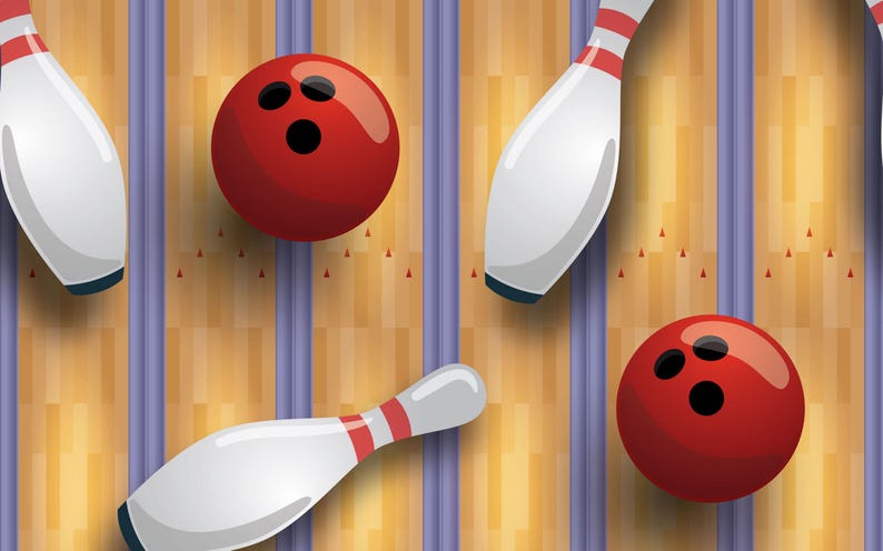 Bowling Lane Wallpaper Mural: Modern Strike-ready Sports Energy (peel ...