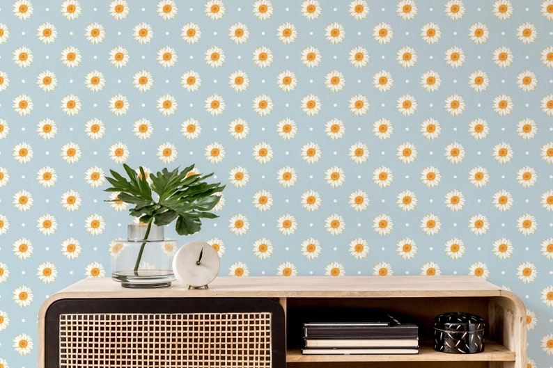 Daisy Polka Dots Removable Wallpaper / Dotted Self-adhesive | Etsy