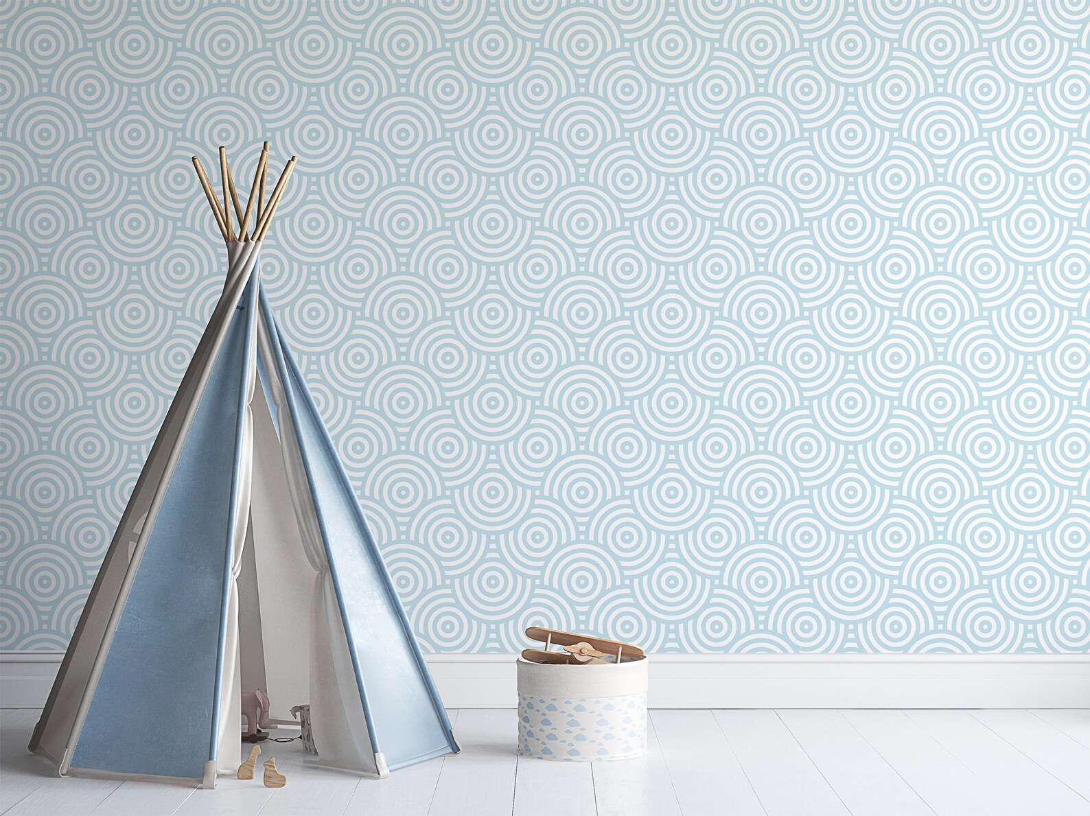 Overlapping Circles Removable Wallpaper / Geometric Peel and - Etsy
