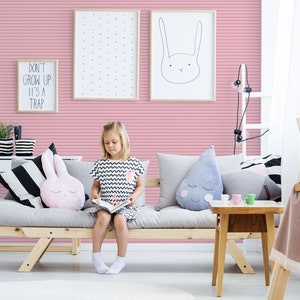 Pink Stripe Peel and Stick Wallpaper / Striped Removable - Etsy