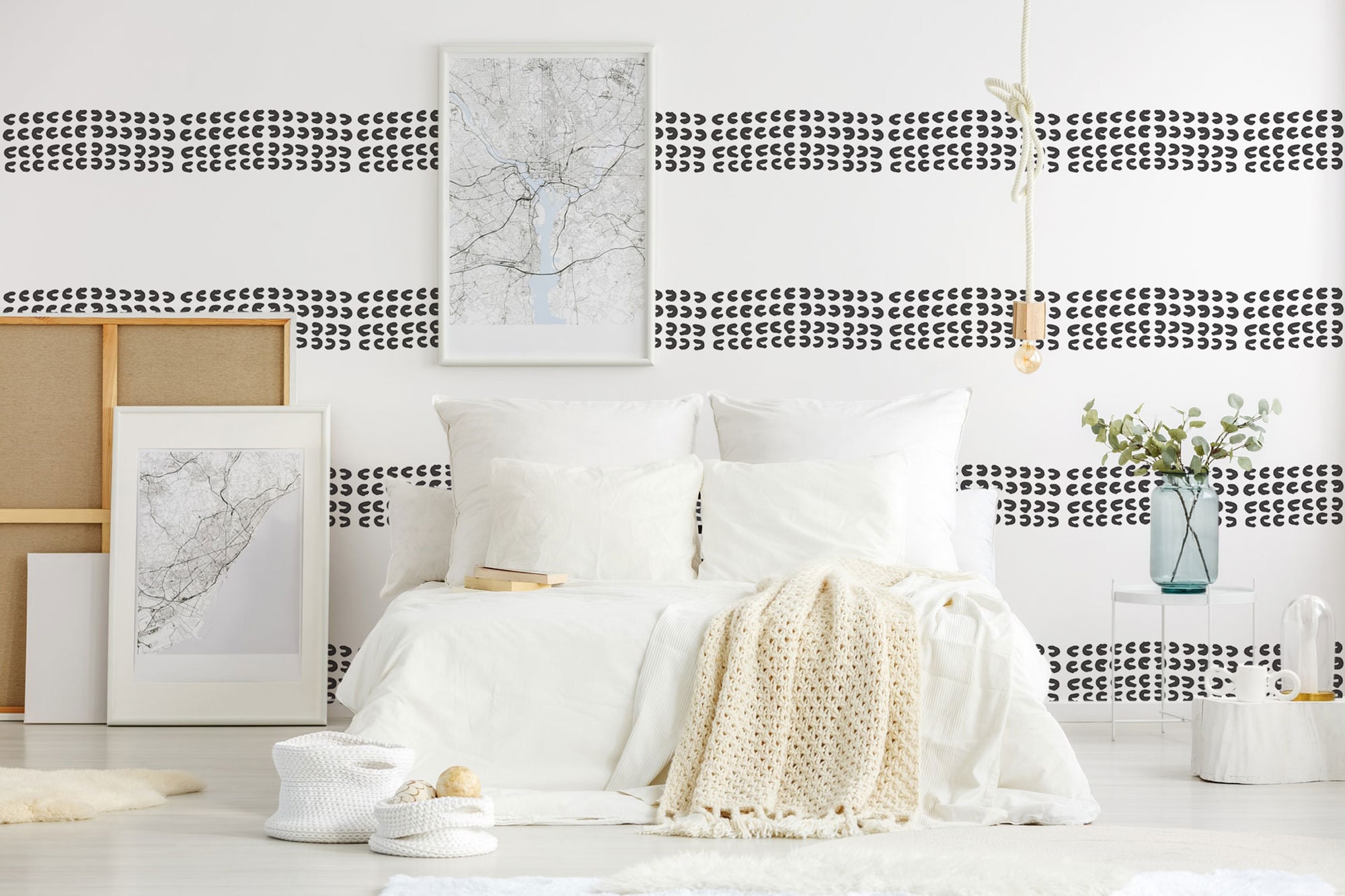 Small Print Peel and Stick Wallpaper / Stripe Removable | Etsy