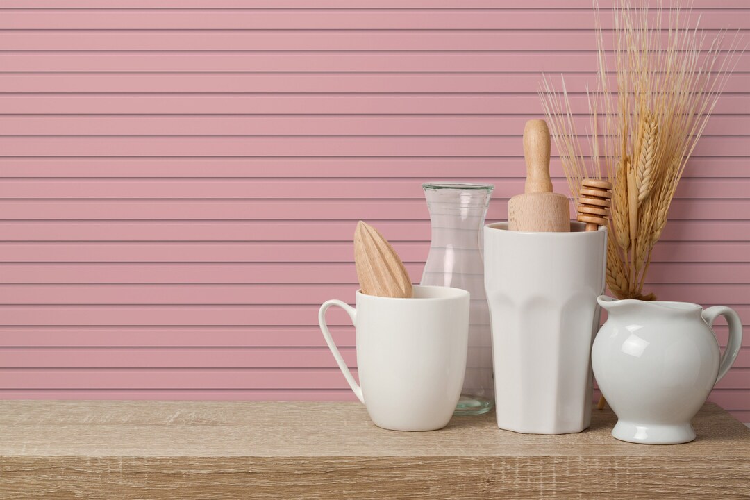 Pink Stripe Peel and Stick Wallpaper / Striped Removable Wallpaper ...